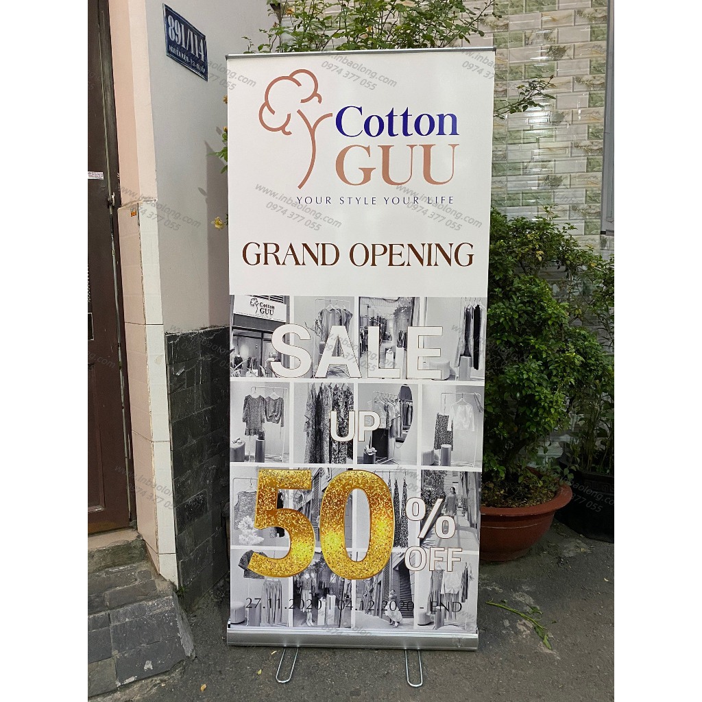 [0.6m x 1.6m] [0.8m x 2m] Đế standee cuộn cao cấp - Standee chân đế ...