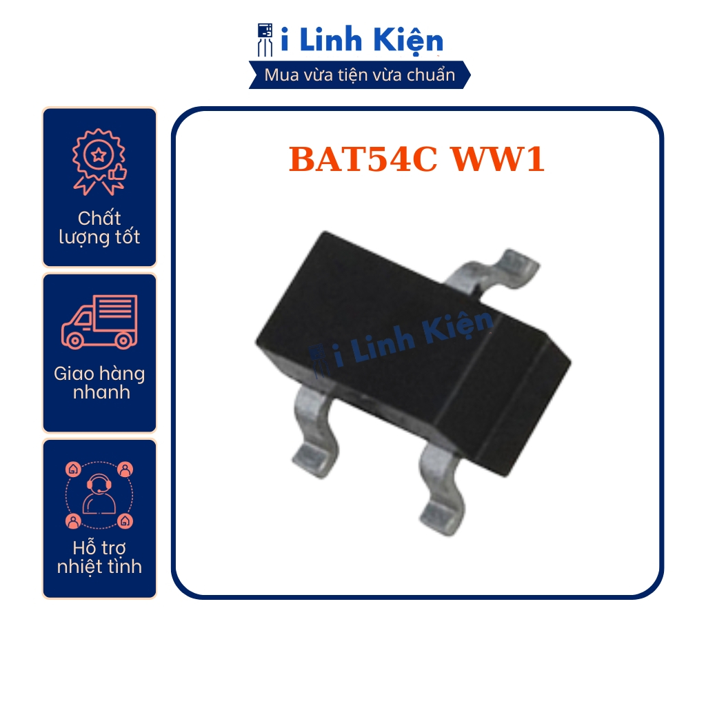 BAT54C WW1 Diode Schottky 0.2A 30V SOT-23 chất lượng cao chính hãng NXP ...