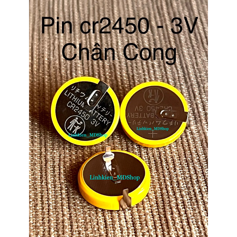 Pin cr2450 , 3v loại có 2 chân để hàn , giá 1 pin 25k | Shopee Việt Nam