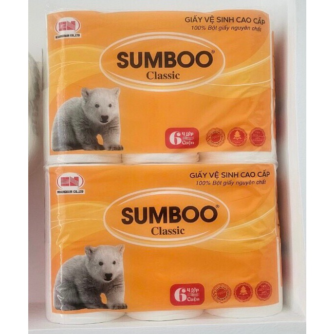 [LOẠI TỐT] Giấy vệ sinh Sumboo 4 lớp (6cuộn) | Shopee Việt Nam