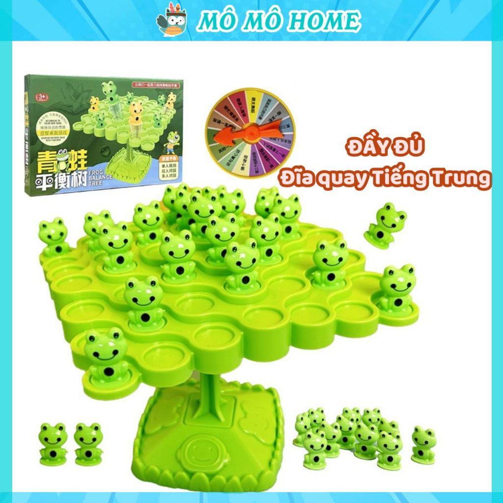 Cây cân bằng ếch TIẾNG VIỆT vui nhộn đồ chơi board game cho bé Mô Mô ...