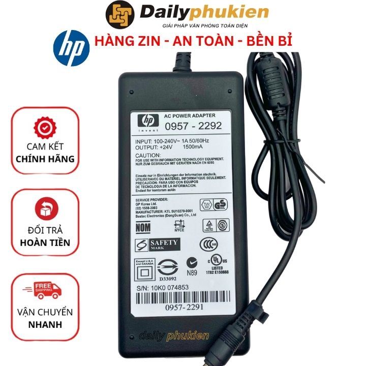 Bộ nguồn máy scanjet HP 24V 1500mA bản gốc chính hãng Hp dailyphukien ...