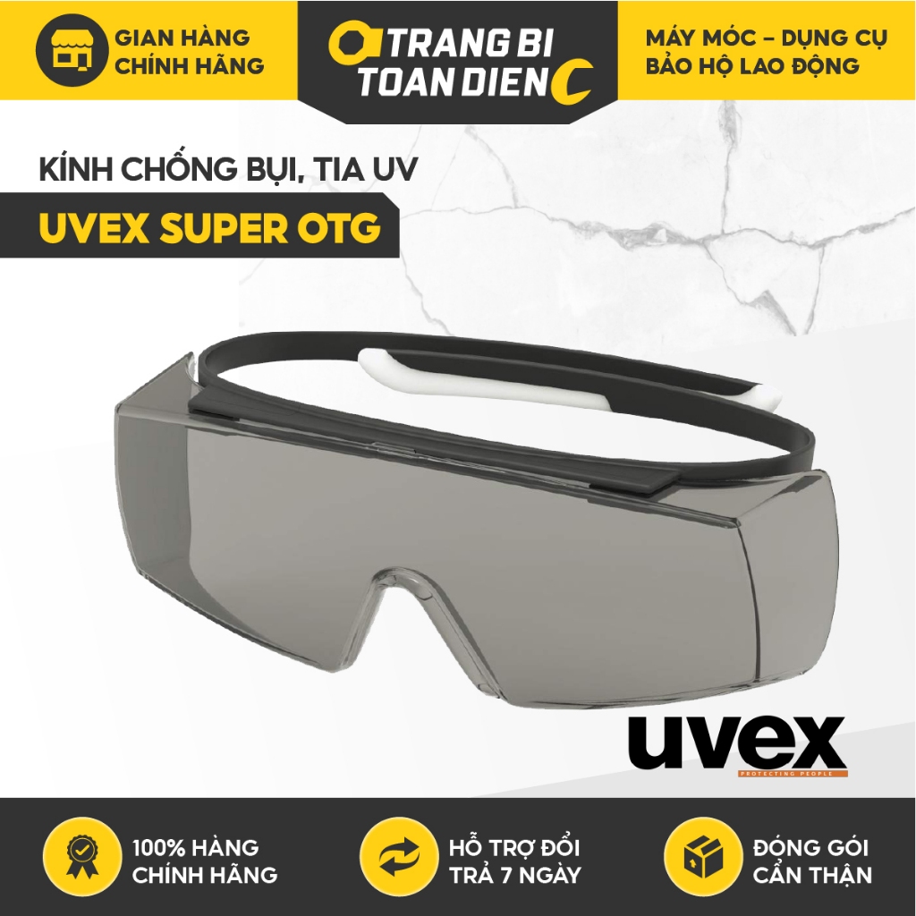 Kính bảo hộ Uvex Super OTG cao cấp chống bụi, chống UV, đeo cùng kính ...
