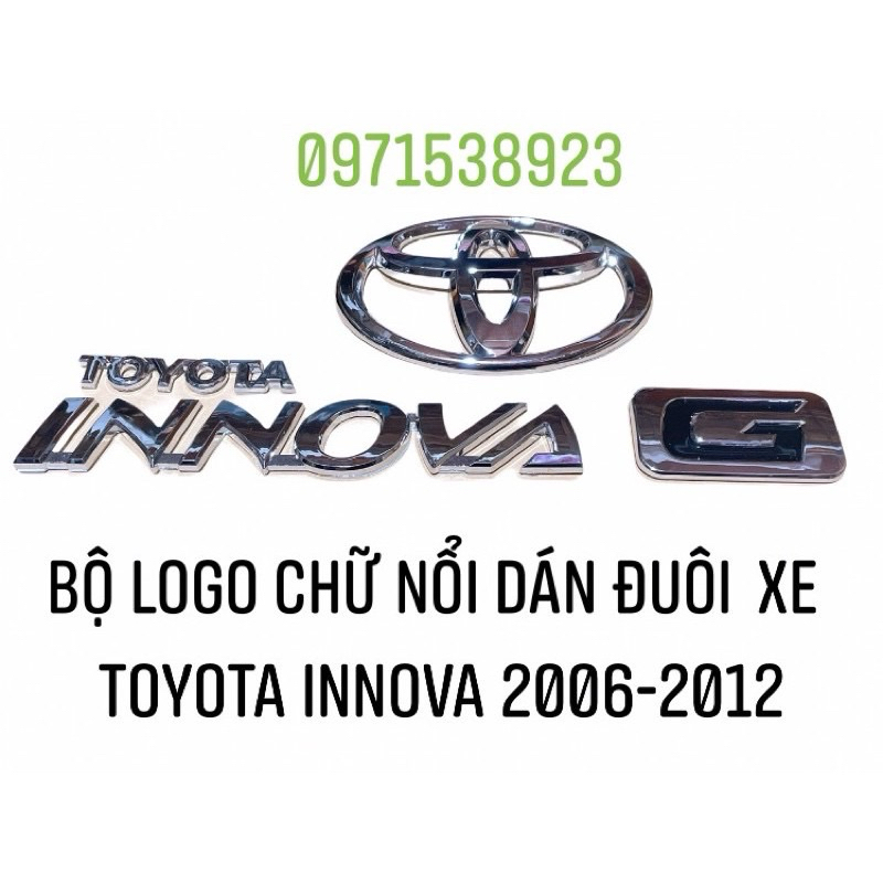 Logo Chữ Nổi Toyota Innova G Dán Đuôi Xe Innova 2006-2012 | Shopee Việt Nam