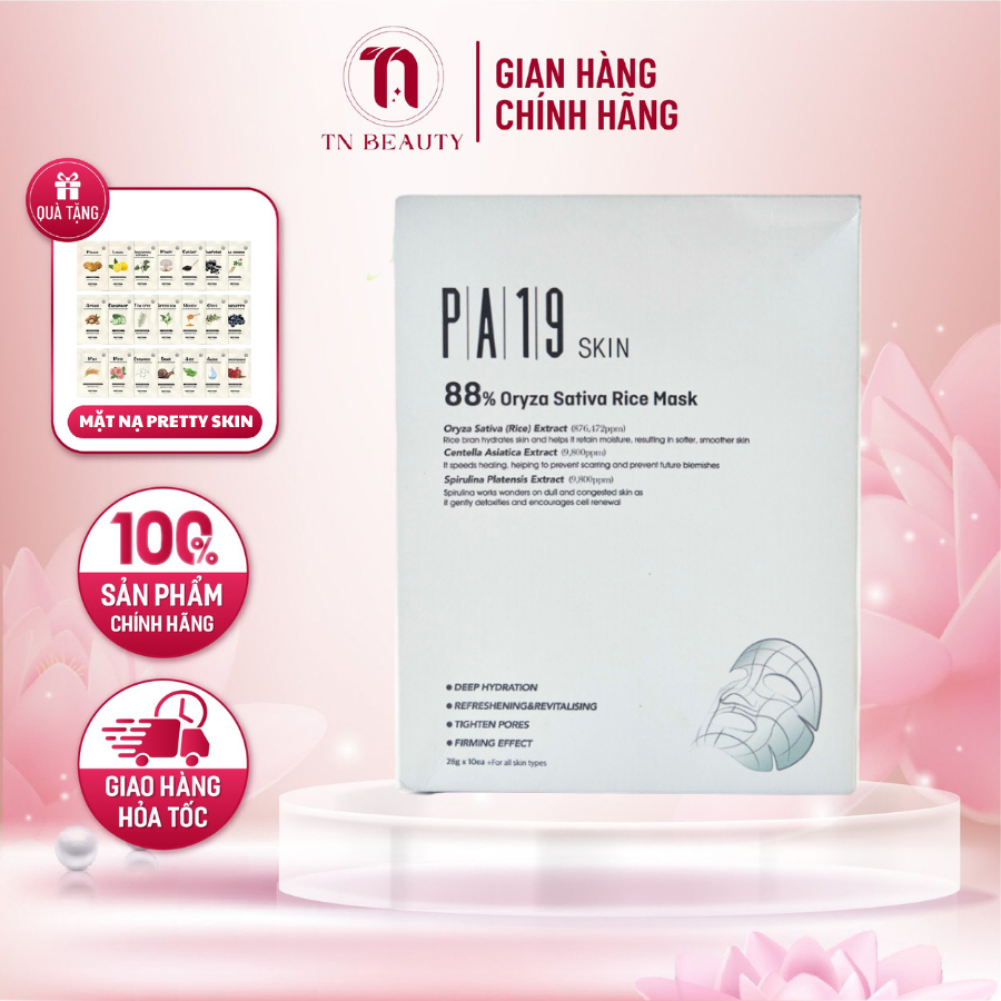 Mặt Nạ Gạo Phục Hồi Da PA19 Skin 88% Oryza Sativa Rice Mask Hộp 10 ...