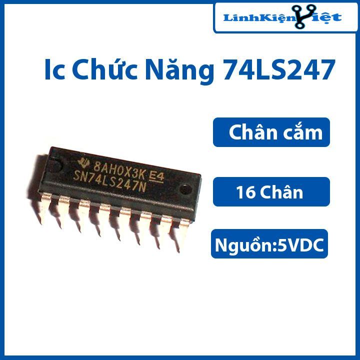 IC điều khiển 74LS247 BCD to 7 chân cắm DIP16 | Shopee Việt Nam