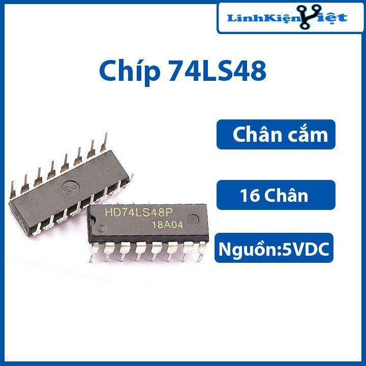 Chíp 74LS48 BCD to 7-segment Decoder/Driver DIP16 | Shopee Việt Nam
