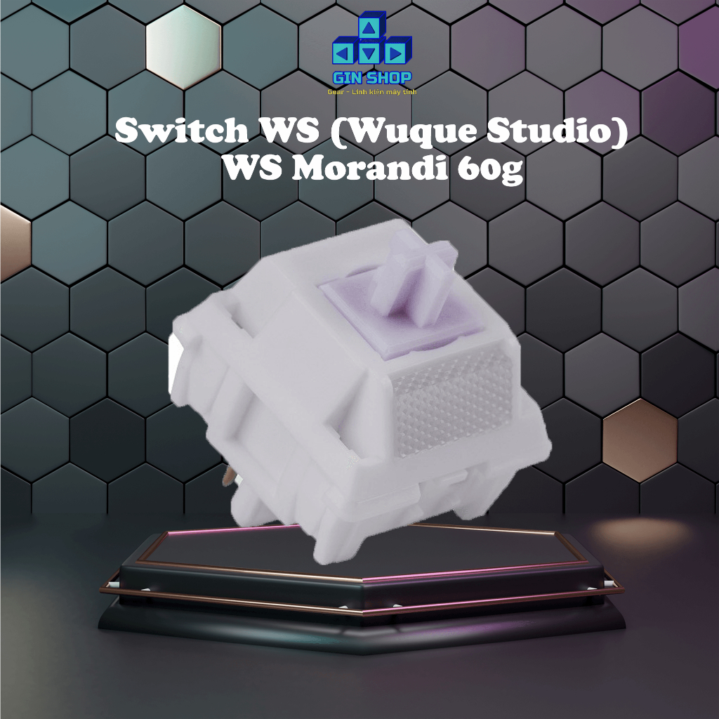 Công tắc bàn phím cơ WS Switch Morandi linear 60g | Tản LED | Pre lubed and lubed by GinShop ...