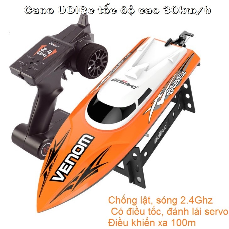 Cano UDI901 RC điều khiển từ xa tốc độ cao 30KM/h Venom, mô hình thuyền ...