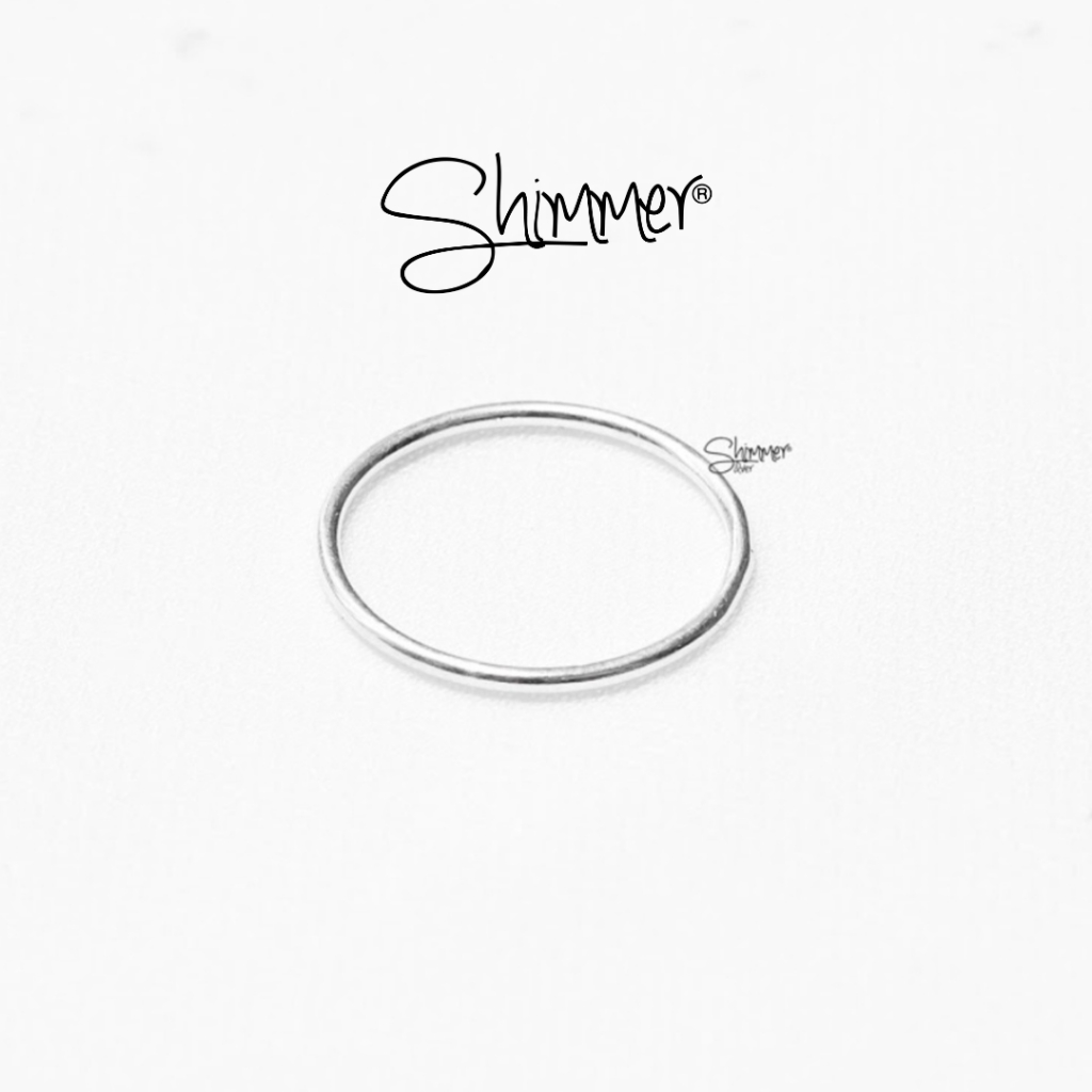 Nhẫn Trơn Bạc 925 Cao Cấp SHIMMER SILVER LINING Tròn Đơn Giản Cá Tính ...
