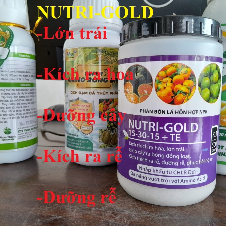 Phân bón Nutri Gold 15 30 15 + TE Nhập khẩu Đức Kích rễ kích ra hoa lớn ...