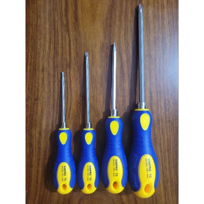 TUA VÍT, CÂY VẶN VÍT, tuốc nơ vít 2 ĐẦU DẸP - BAKE ĐỦ SIZE THÉP XỊN 3mm ...