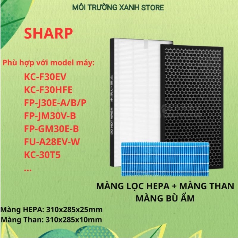 Màng tạo ẩm lọc không khí, màng lọc không khí Sharp FZ-F30HFE, KC-F30EV, KC-F30HFE, FP-J30E-A/B ...