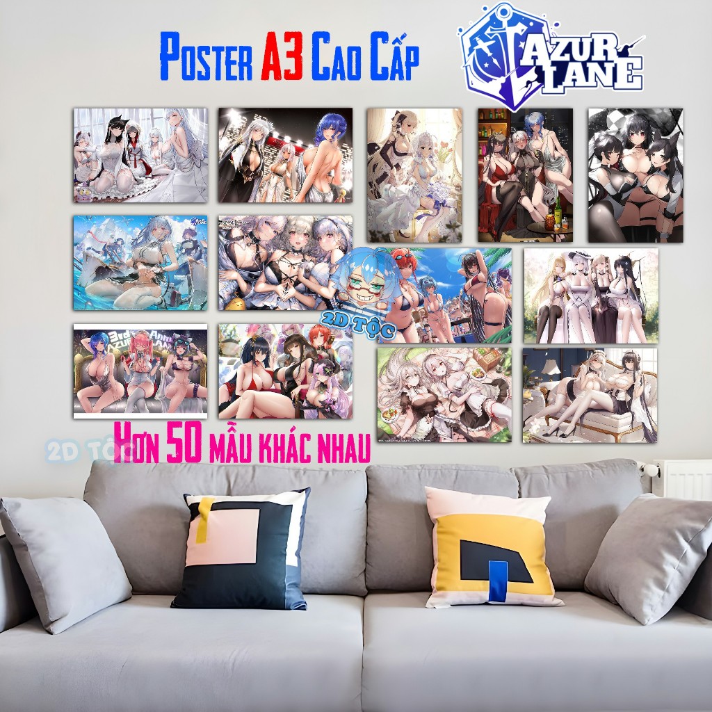 Tranh Poster A3 Game Azur Lane Chất Liệu Giấy Cao Cấp - 2d Tộc Shop p.2 ...