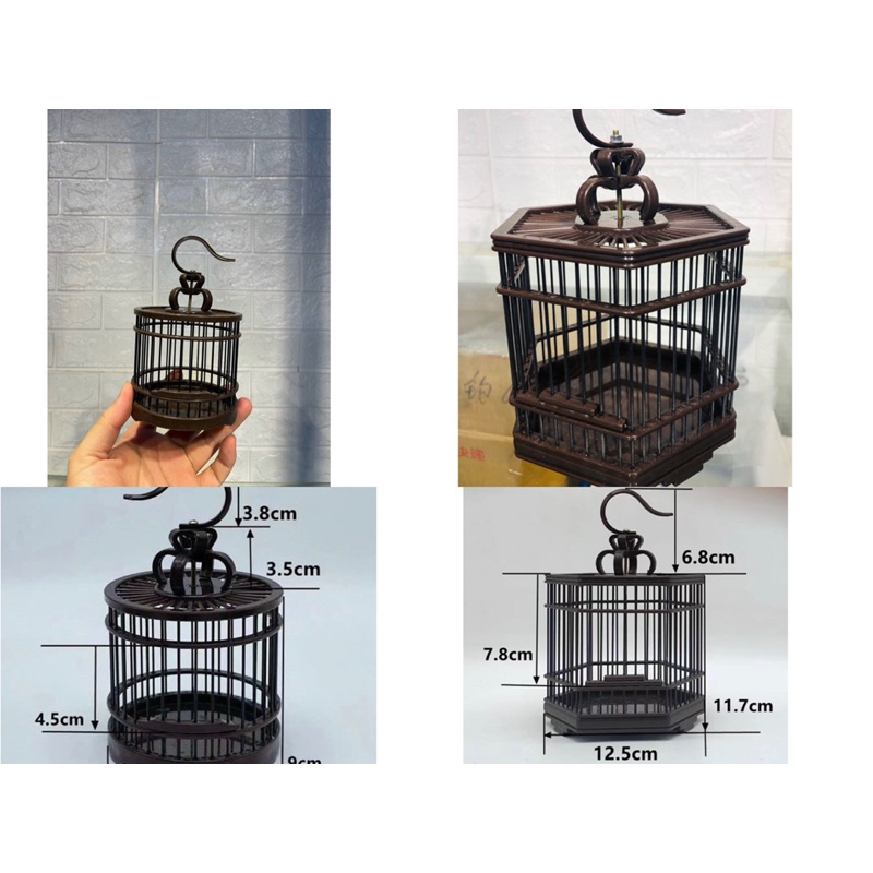 Lồng chim Mini thuần chim mộc, sâu , khuyên, hút mật, ốc mít | Shopee ...