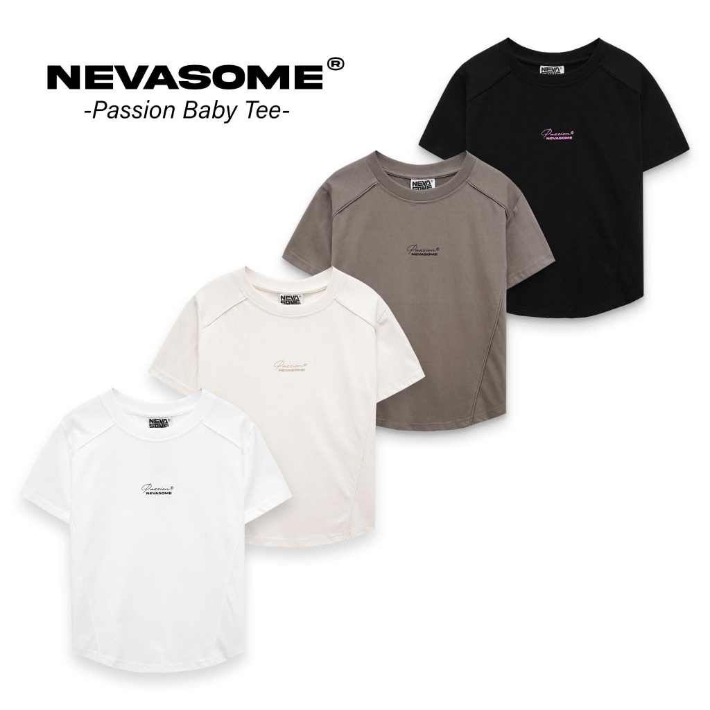 Áo Thun Vạt Bầu Baby Tee 4 màu Local Brand NEVASOME Passion Cotton ...