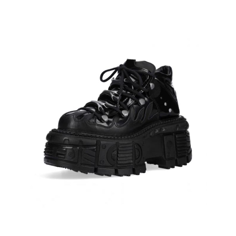 Giày da - Boots da New Rock tán đinh NGỌN LỬA [ ORDER ] | Shopee Việt Nam