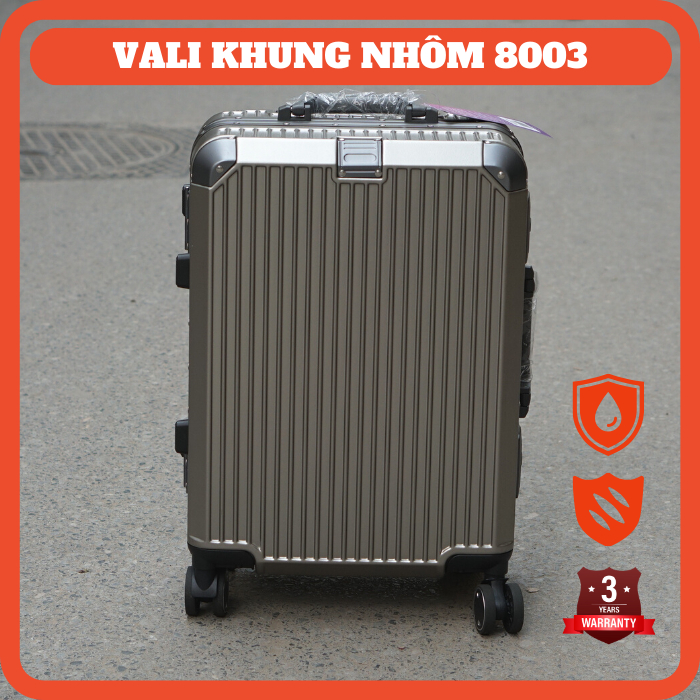 Vali Khung nhôm Travel King 8003 màu bạc size 20-inch | Shopee Việt Nam