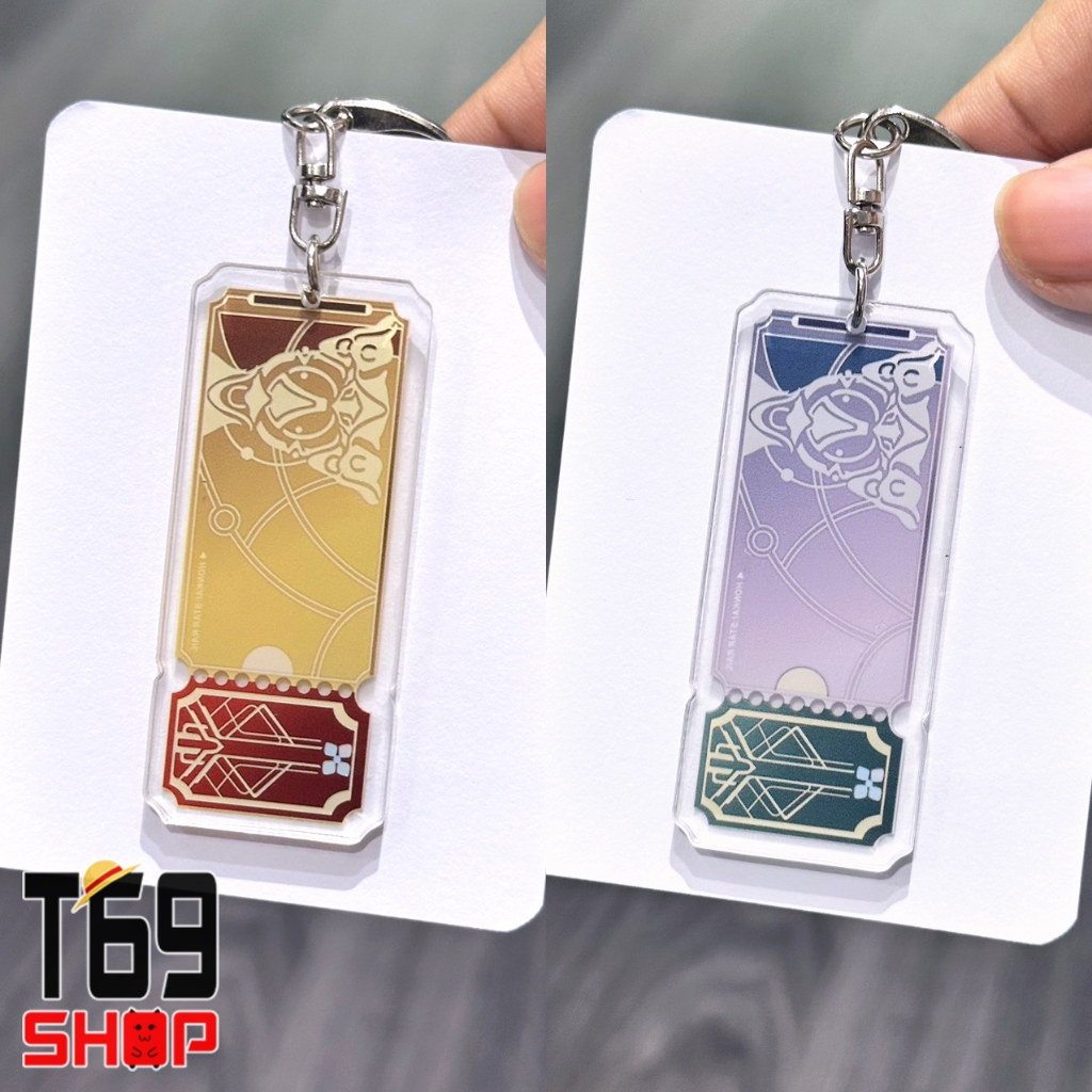 Móc khóa mica game Honkai Star Rail hình Vé Tàu Gacha (Loại cao cấp ...