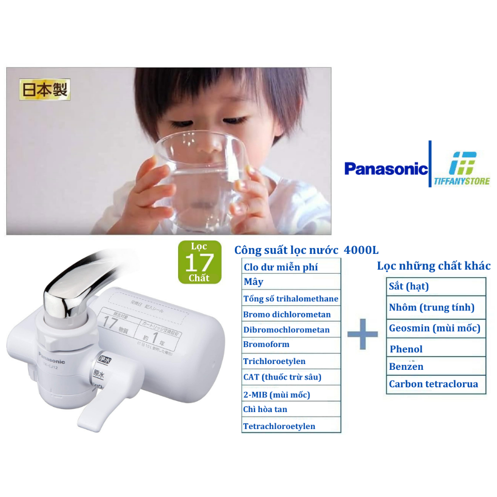 Máy lọc nước tại vòi Panasonic TK-CJ12-W - TK-CJ22-S - Made in Japan - Nội địa Nhật | Shopee ...