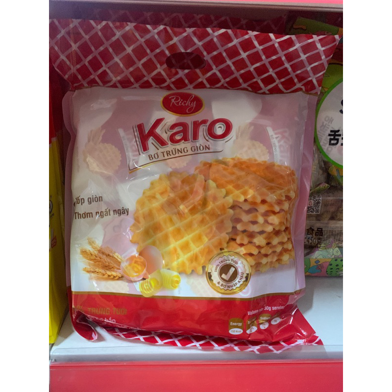 Bánh Karo bơ trứng giòn siêu ngon thơm ngất ngây túi 270g (15g x 18 gói) | Shopee Việt Nam