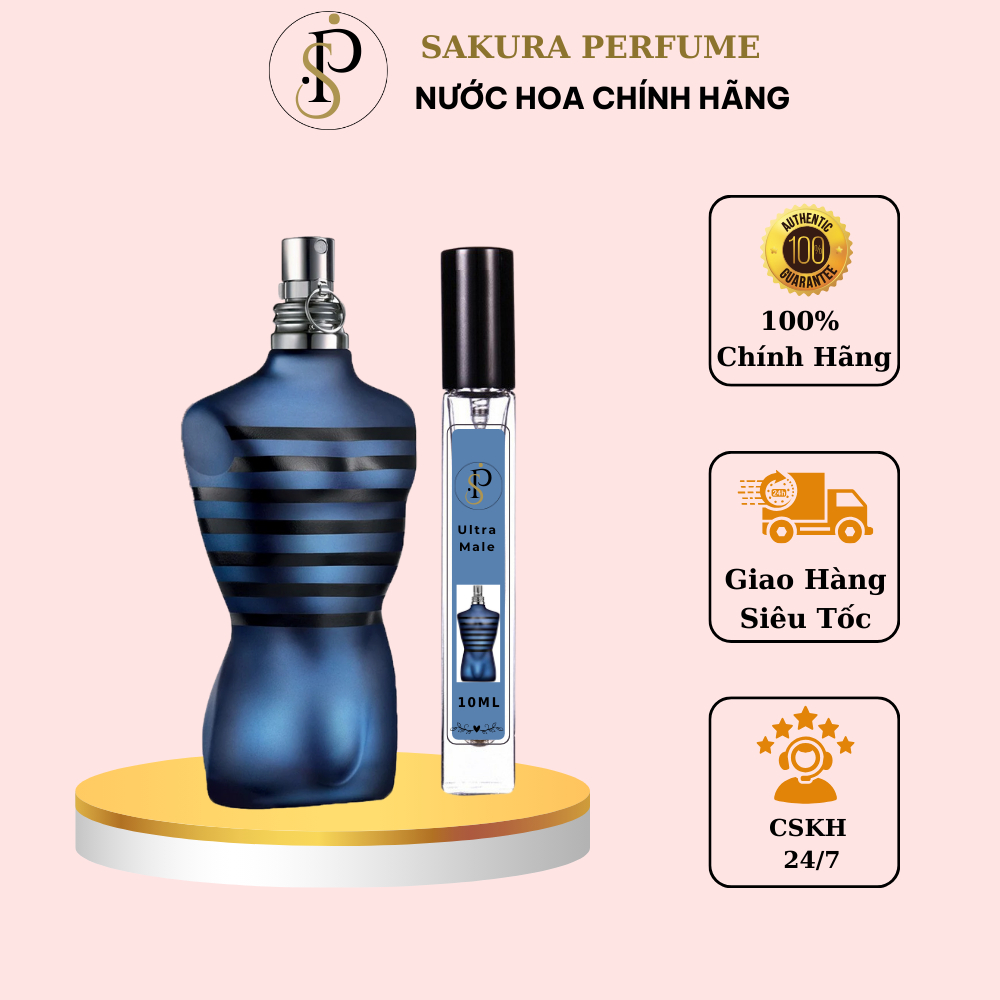 Nước hoa nam Jean Paul Gaultier Ultra Male EDT mạnh mẽ cuốn hút chiết ...