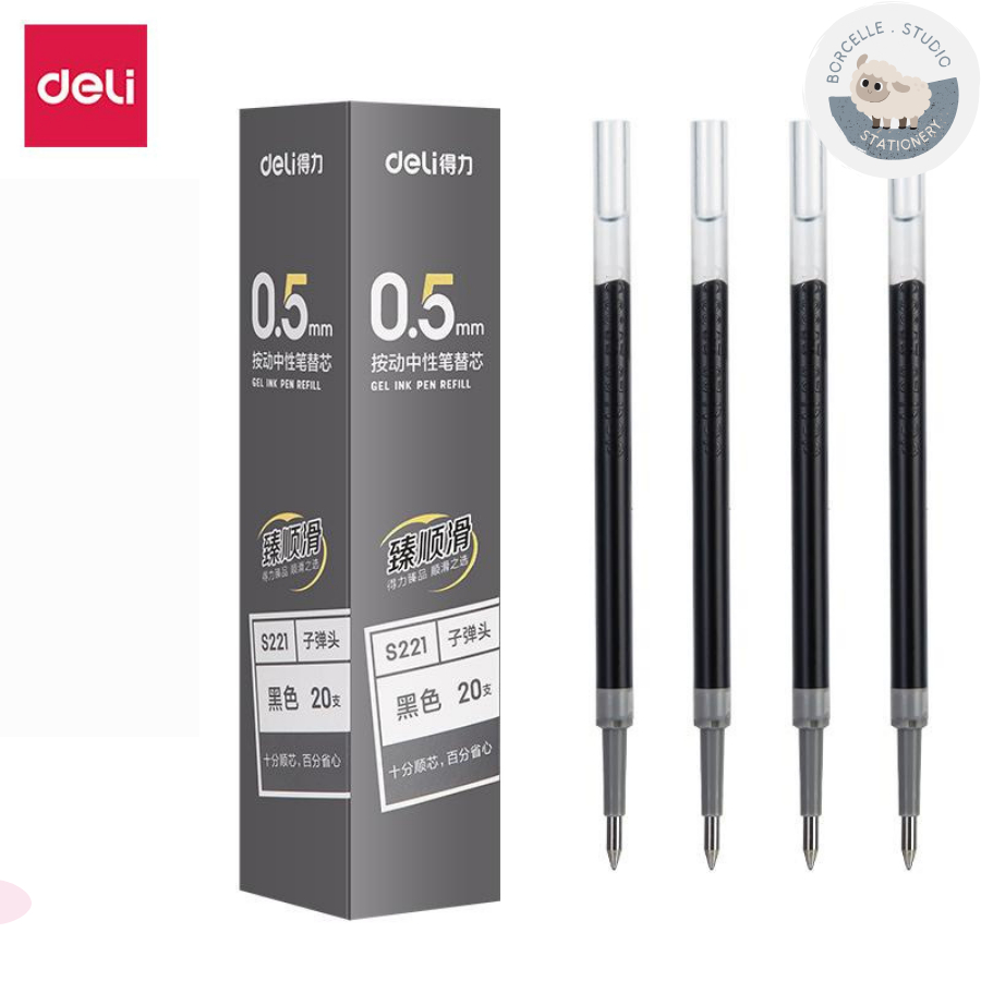 Ngòi bút gel Deli S221 dành cho bút Deli A575 mực đen viết siêu thích dành cho học sinh | Shopee ...