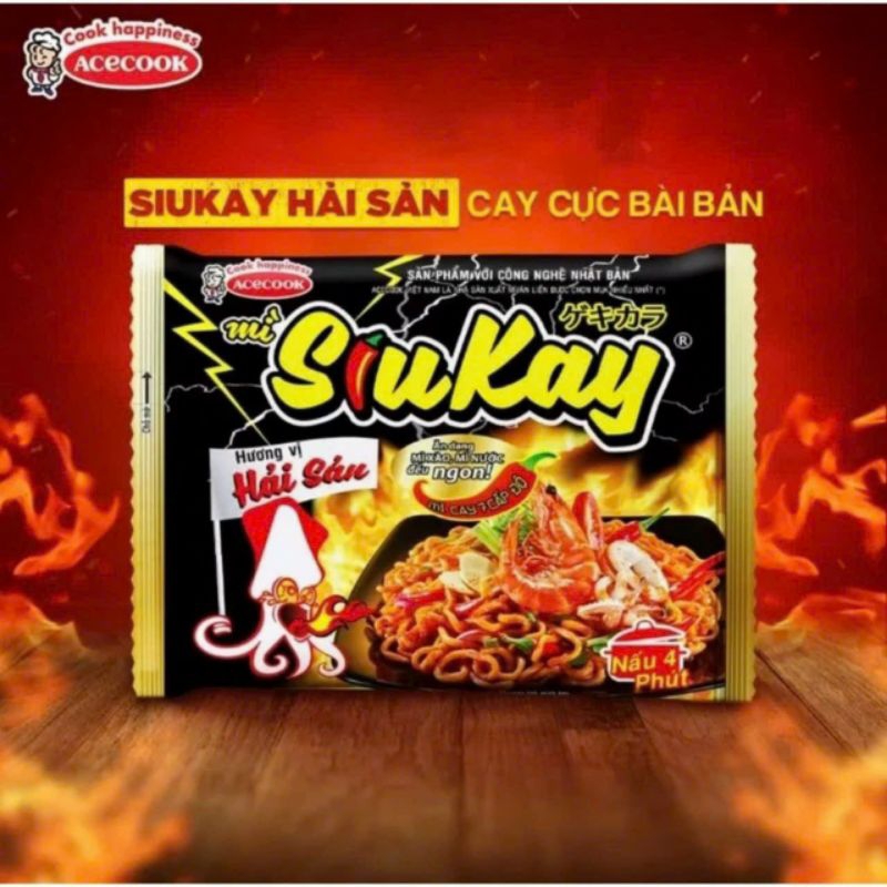 1 gói mì siukay hải sản X2 ngon hơn cay hơn | Shopee Việt Nam
