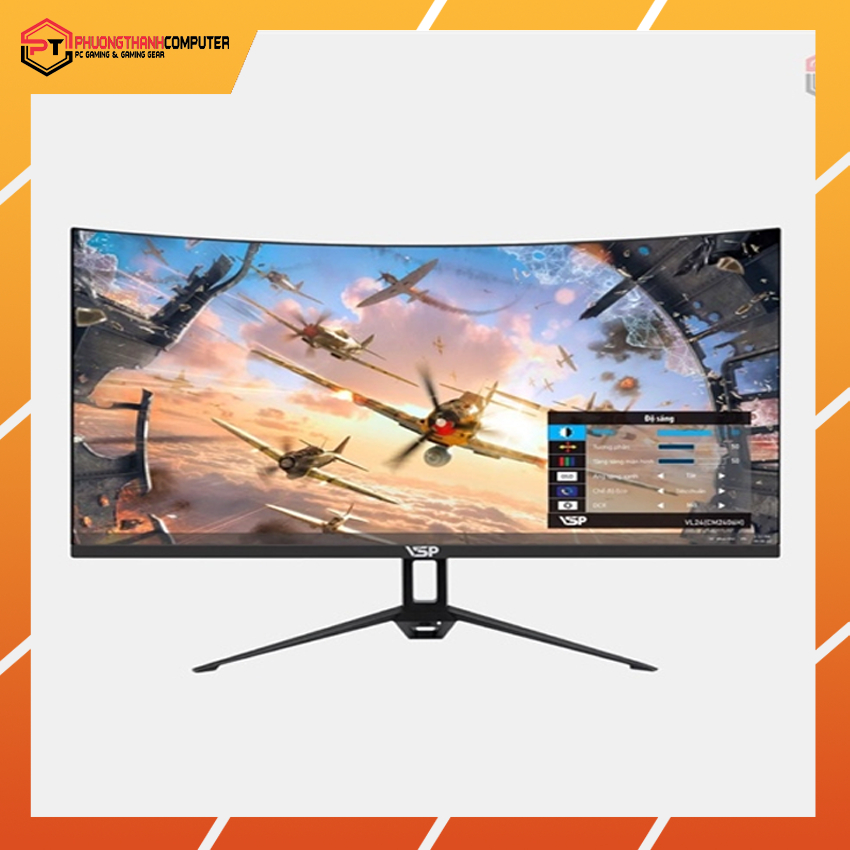 Màn Hình Cong 24 inch Full HD - VSP VL24 CM2406H - VA/FHD/75Hz Màn Hình ...
