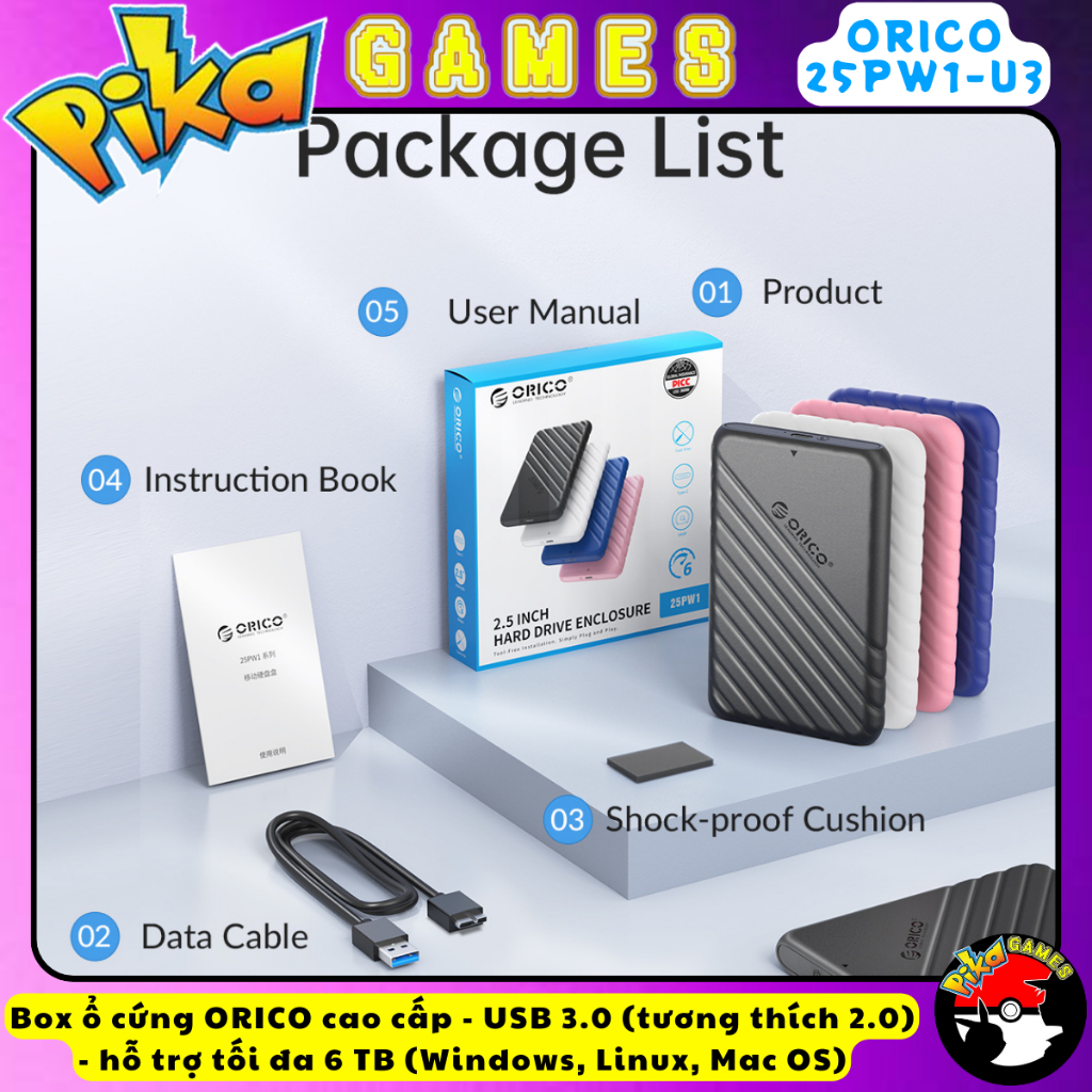 Box ổ cứng HDD 2,5 ORICO 25PW1-U3 | Shopee Việt Nam
