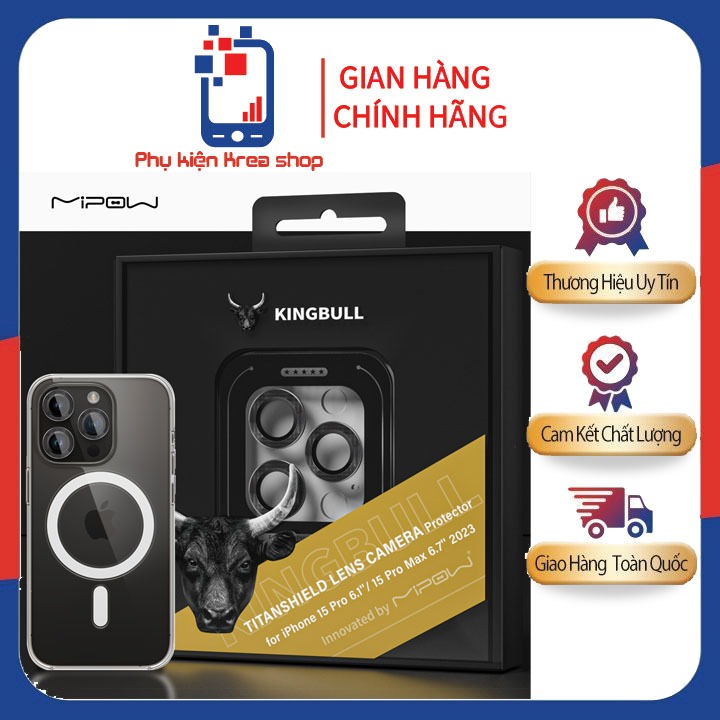 Lens camera mipow kingbull titanshield protector i_phone 15 pro/ 15 ...
