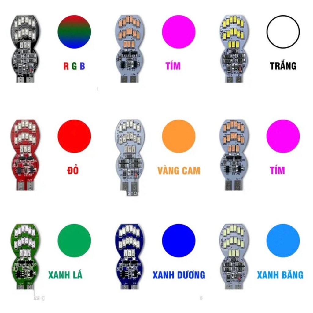 Đèn led t10 xi nhan audi xe máy, wave, dream, sirius, exciter 150 135 ...