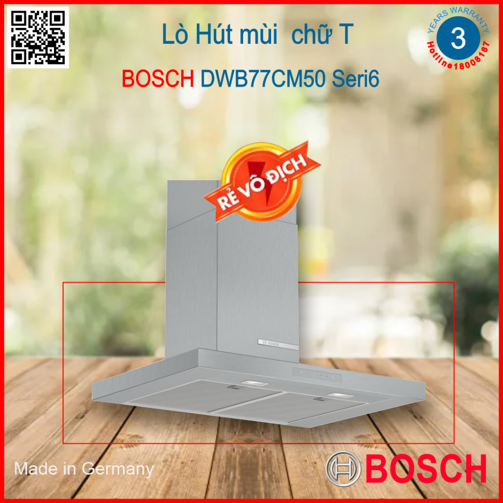 Máy hút mùi Bosch DWB77CM50 Seri6 Được Thiết Kế Chữ Treo Tường Kích ...