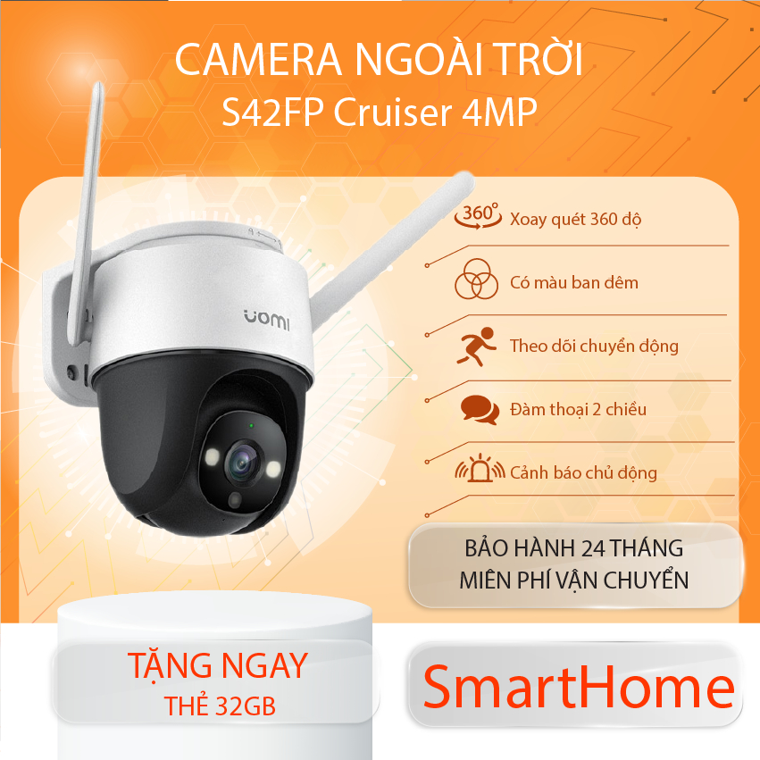 Camera IMOU Wifi S22FP/S42FP có màu ban đêm tích hợp còi báo hú đèn ...