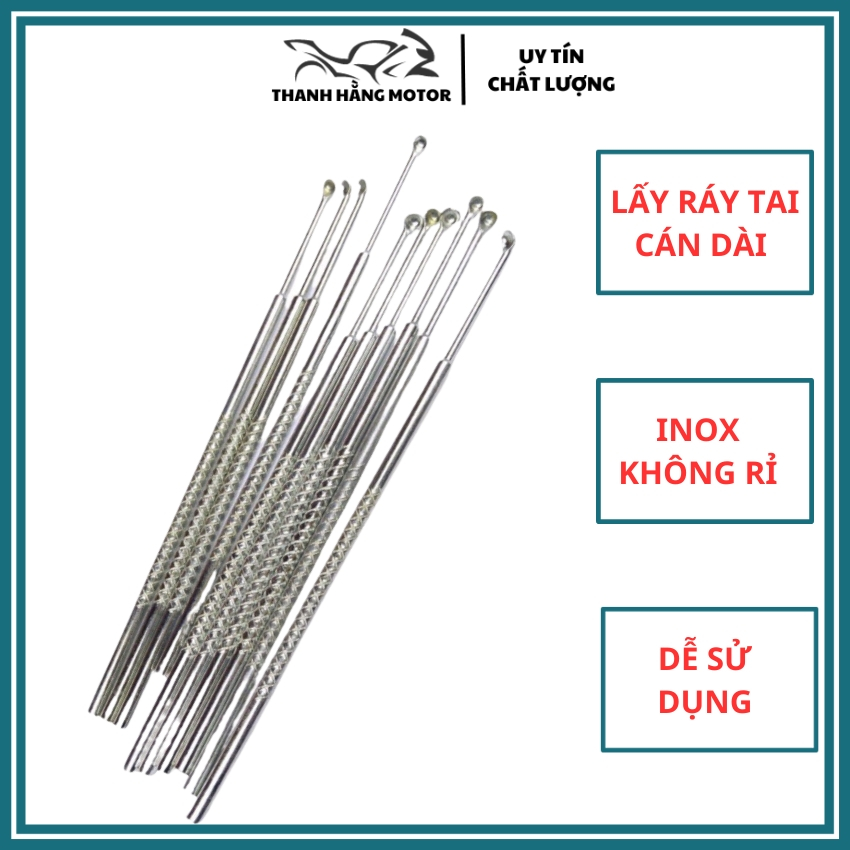 Quà tặng - Que lấy ráy tai Inox - Dụng cụ ngoáy tai inox 10cm tiện lợi ...