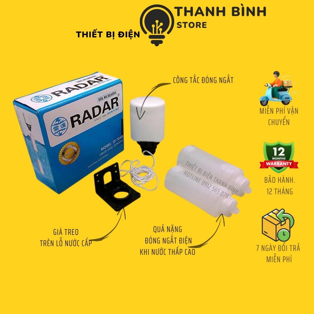 Phao Điện Máy Bơm Cao Cấp Tự Ngắt Nước Radar ( Chính Hãng ) | Shopee ...