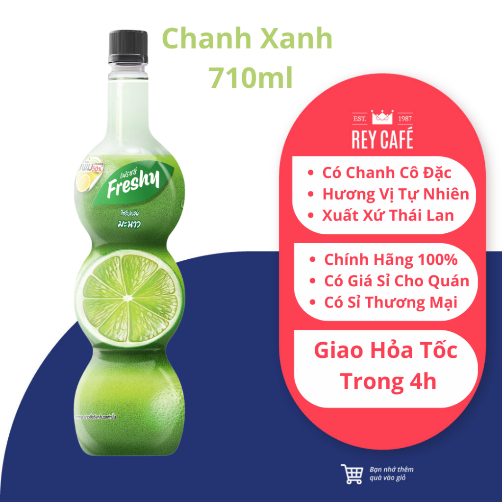 [Sỉ/Lẻ] 710ml - Siro Chanh Xanh - Syrup Lime - Freshy - Nguyên Liệu Pha ...