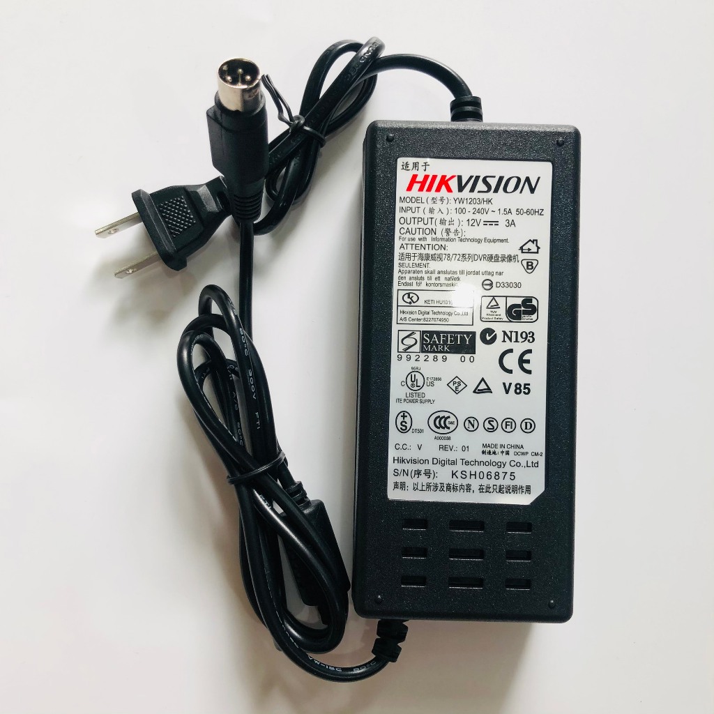 Adapter-nguồn đầu ghi Hikvision 12v 5a chân 4 chấu | Shopee Việt Nam