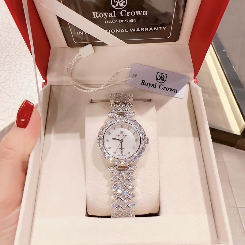 [Chính Hãng 100%] Đồng Hồ Nữ Royal Crown 6305 Mặt Tròn Siz 22,30mm Máy ...