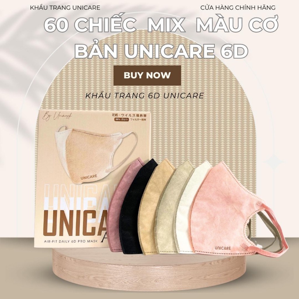 [Sỉ 100 Cái] Khẩu trang 6D PRO UNICARE, hàng cao cấp chính hãng UNI ...