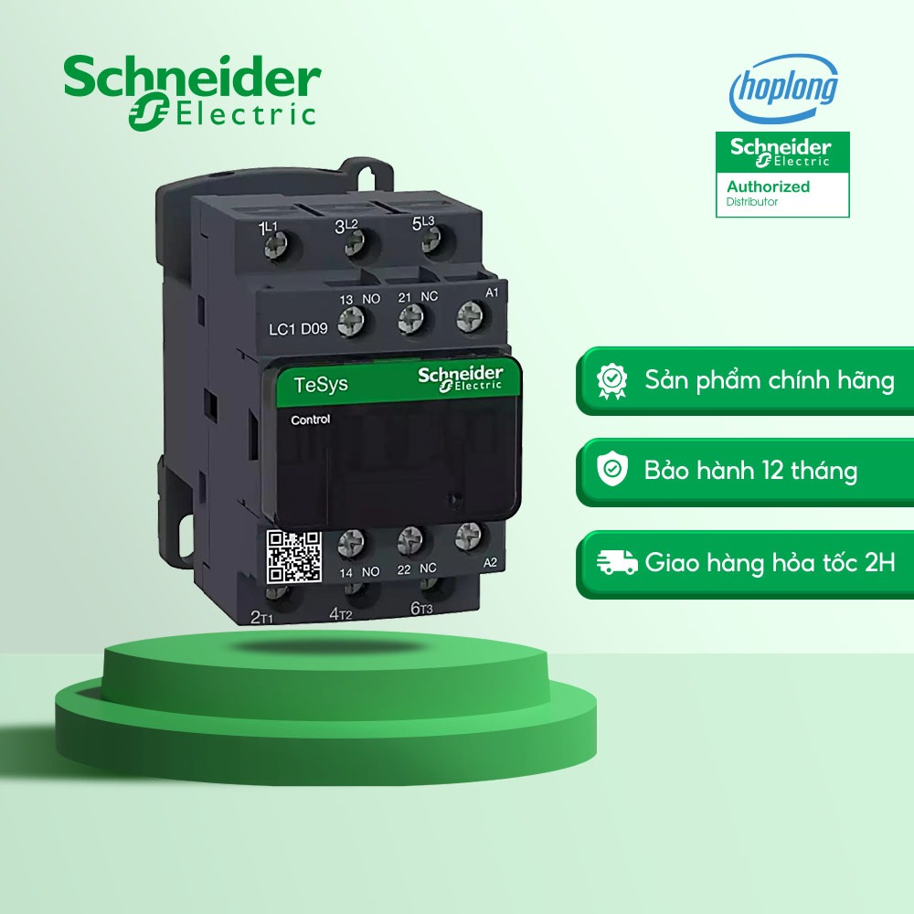 Khởi động từ Schneider Contactor LC1D09F7 - 3P(3NO) - 9A - Coil 110VAC | Shopee Việt Nam