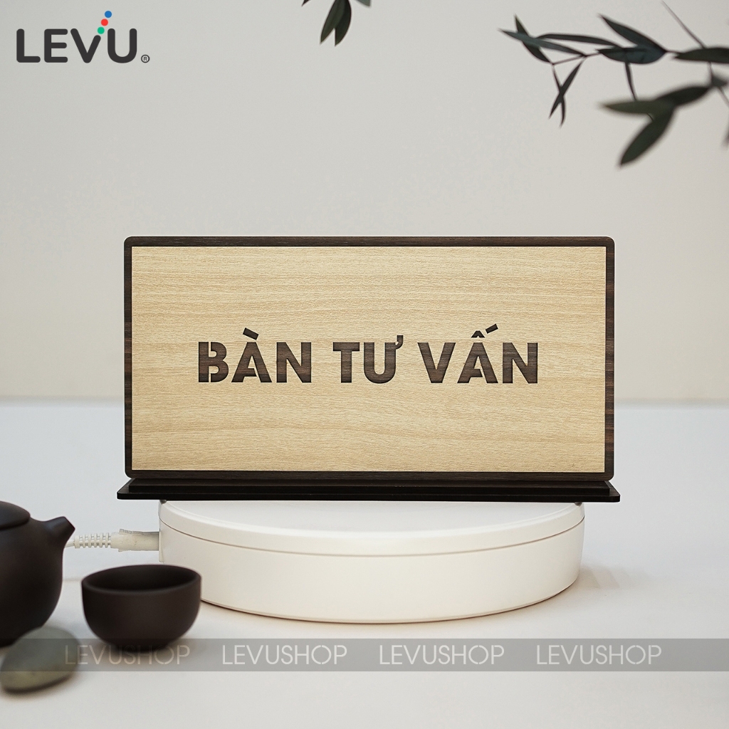 Bảng tên để bàn “bàn tư vấn” bằng gỗ trang trí LEVU-BG48 | Shopee Việt Nam