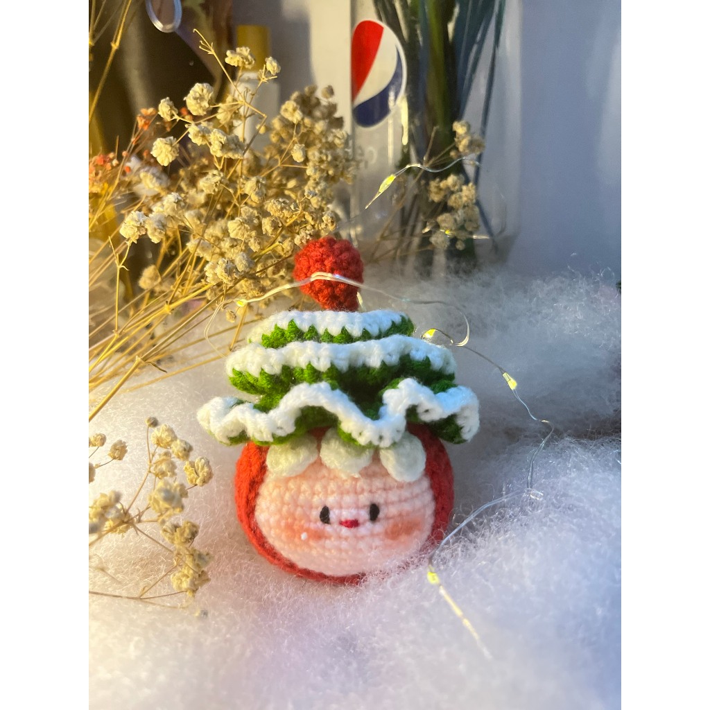 Móc khoá cây thông noel len handmade trang trí decor giáng sinh ...