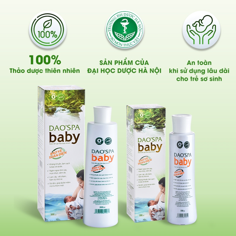 Nước tắm bé thảo dược người Dao Đỏ DK Pharma Dao'Spa Baby 300ml ...