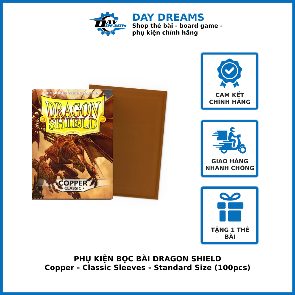 Phụ kiện Card Game Sleeves: Dragon Shield Copper - Classic Sleeves ...