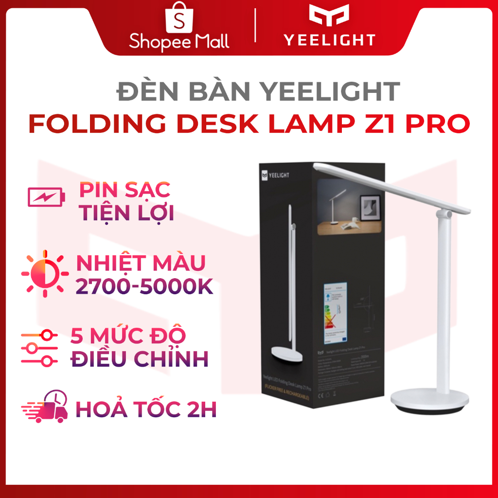 Đèn bàn tích điện Yeelight LED Z1 Pro - Pin 2500mAh tích điện lên đến ...