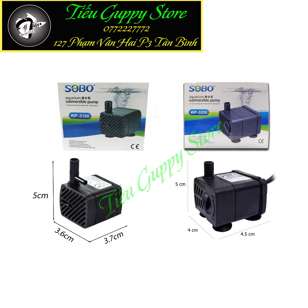 Máy Bơm Mini SOBO WP3100, WP3200 - Nhỏ gọn, tiện dụng | Shopee Việt Nam