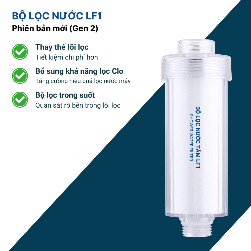 Bộ lọc nước tắm gắn vòi hoa sen LF1 | Shopee Việt Nam