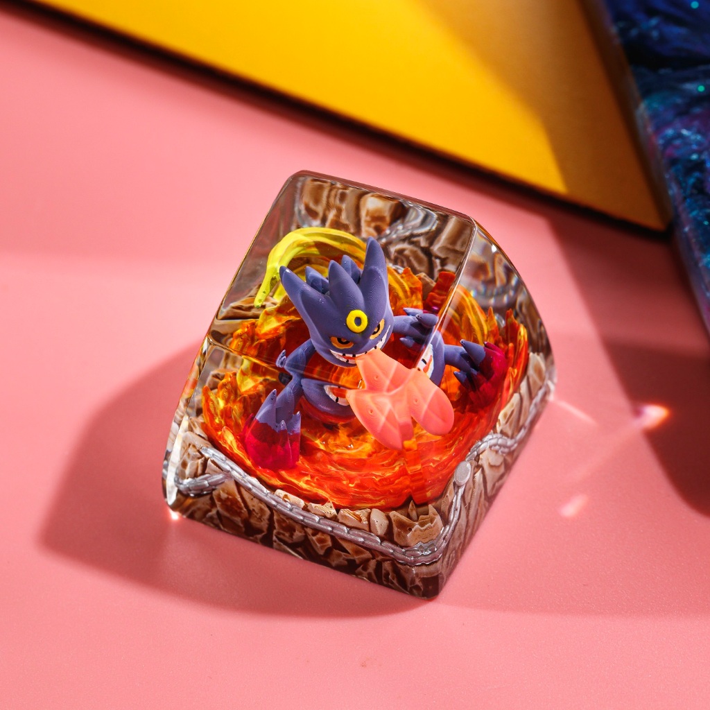 NEW COLLECTION. Keycap Pokemon Gengar Mega thủ công. Keycap từ resin ...