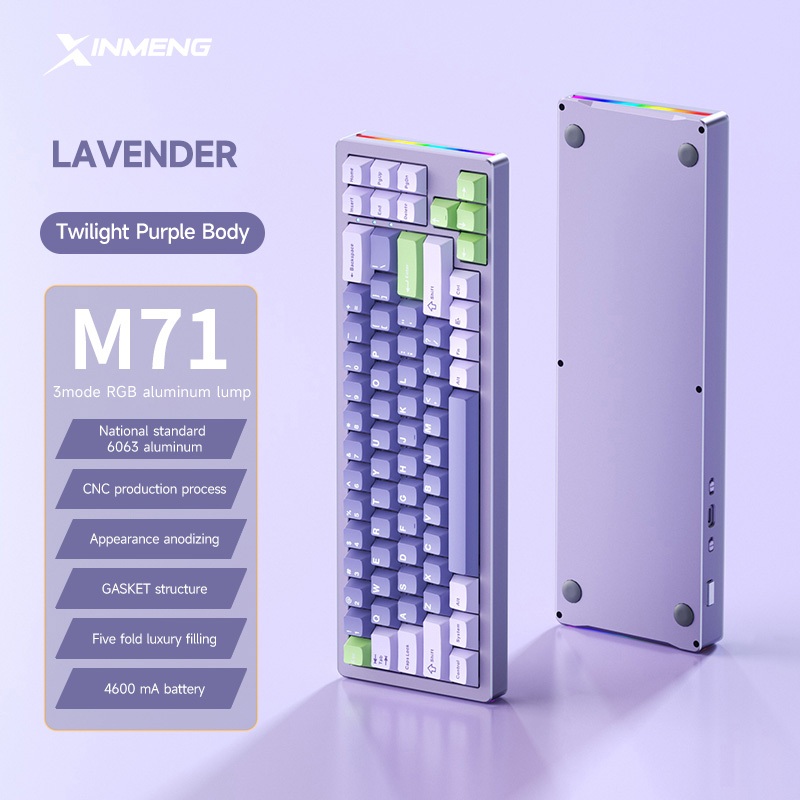 Bàn Phím Cơ Bluetooth Không Dây Cao Cấp ZiyouLang M71 LED RGB Pro Khung ...